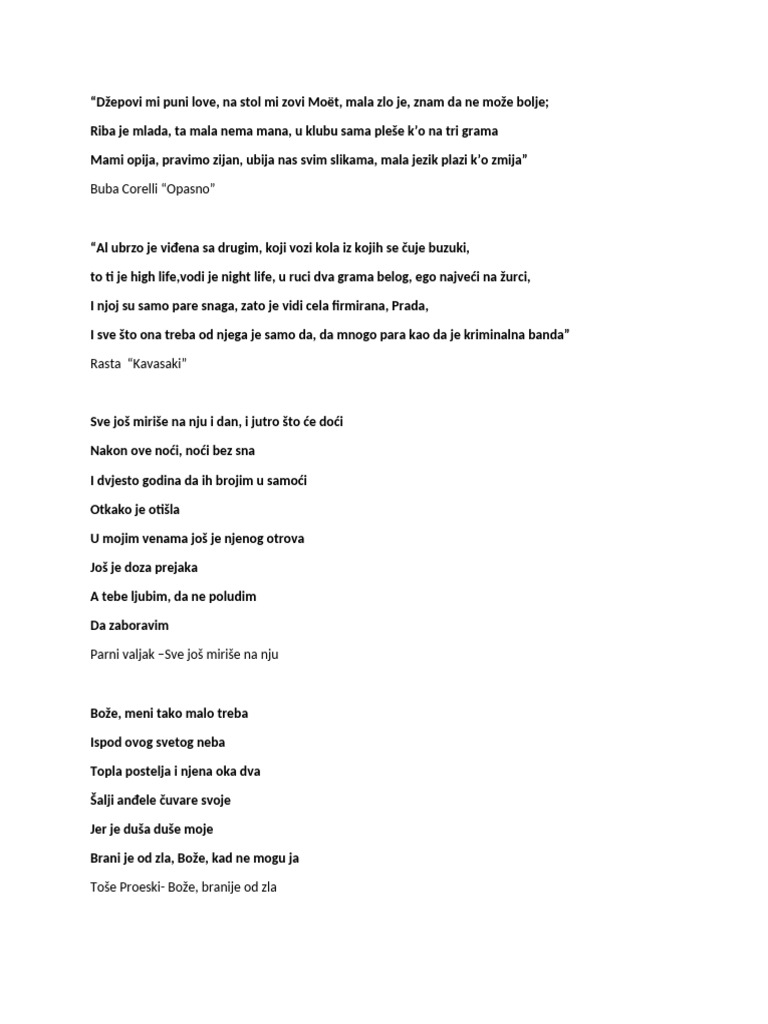 Pesme Za Radionicu | PDF