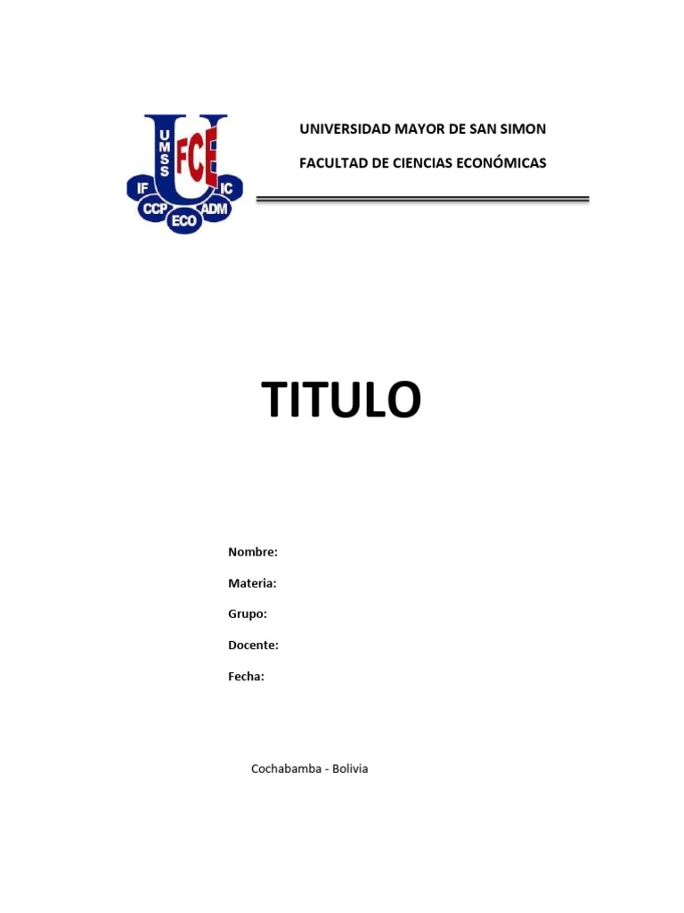 MODELO CARATULA | PDF