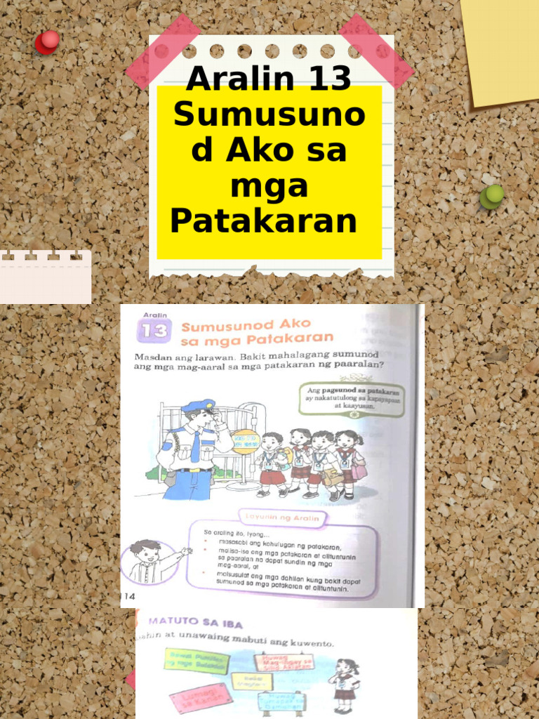 ESP 2ndQ Aralin 13 Sumusunod Ako Sa Mga Patakaran | PDF