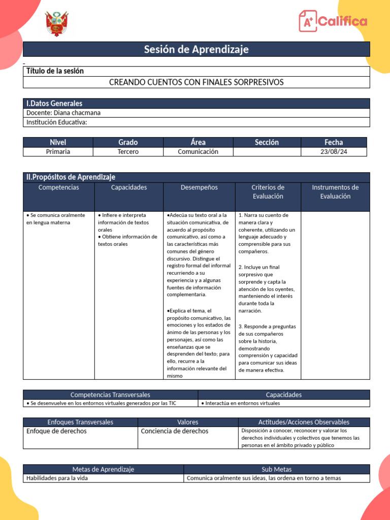 Creando Cuentos Con Finales Sorpresivos | PDF