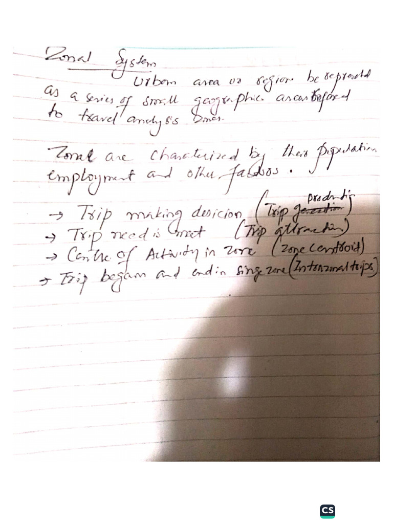 Zonal System and Four Step Model | PDF