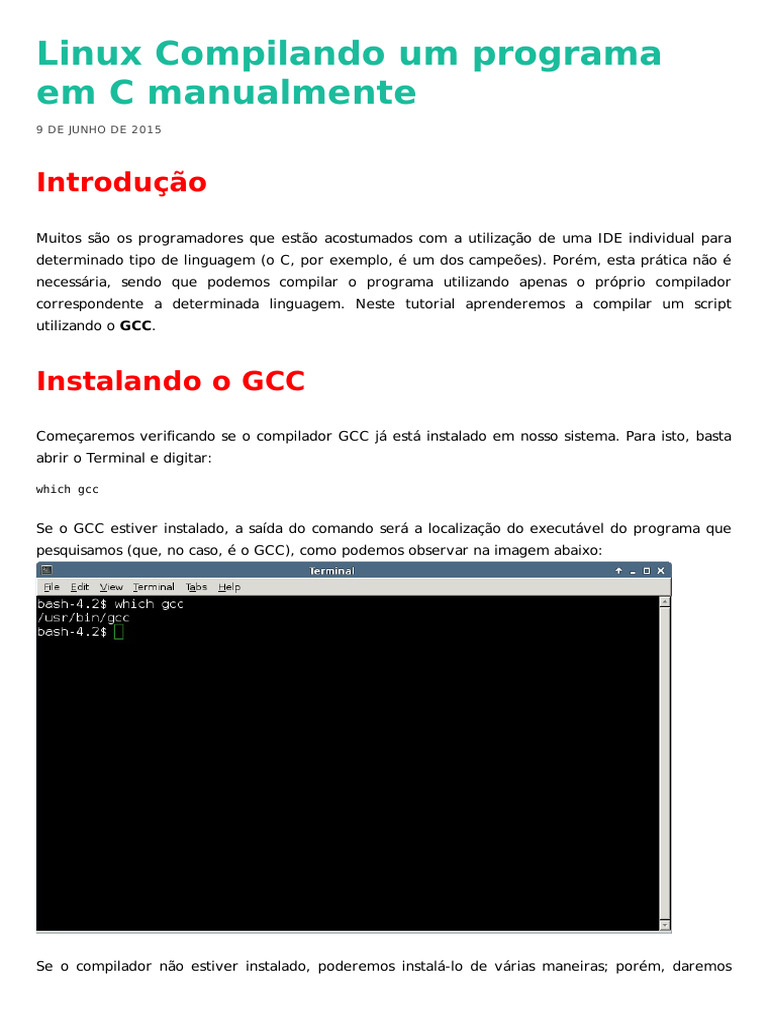 Compilando Um Programa em C Manualmente | PDF