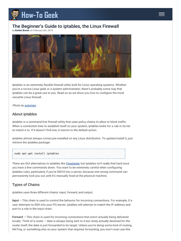 Iptables Guide | PDF