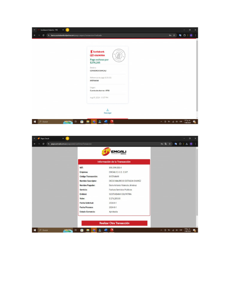 Pago Factura Emcali | PDF