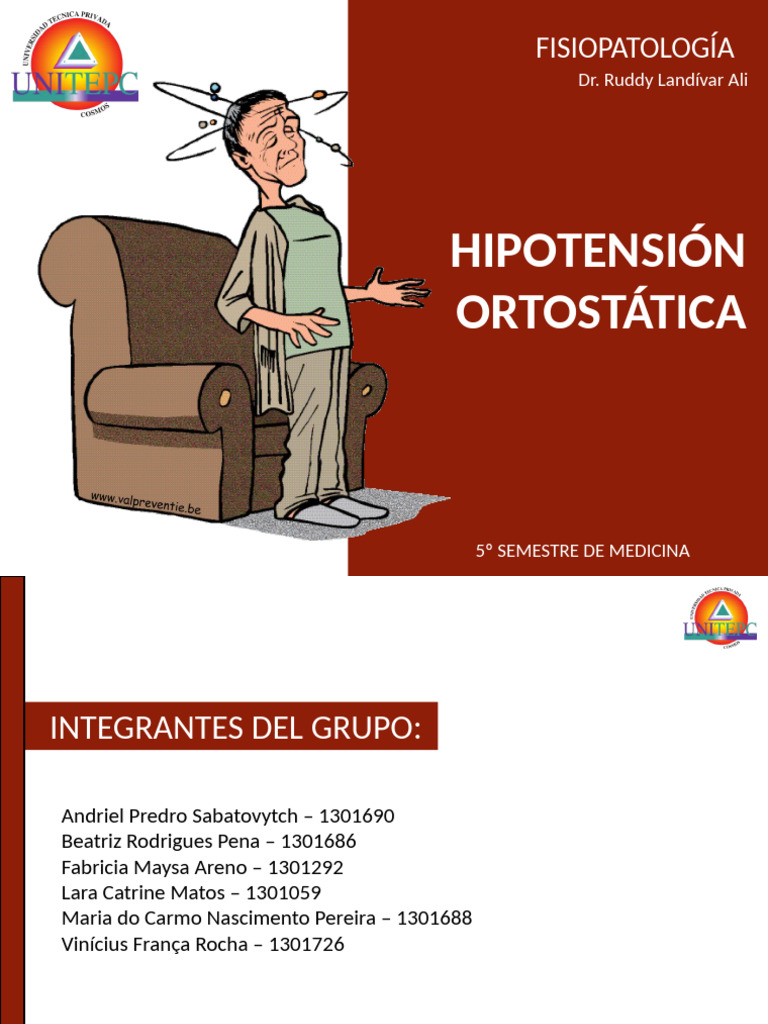 Hipotensión Ortostática - Fiasiopatología | PDF