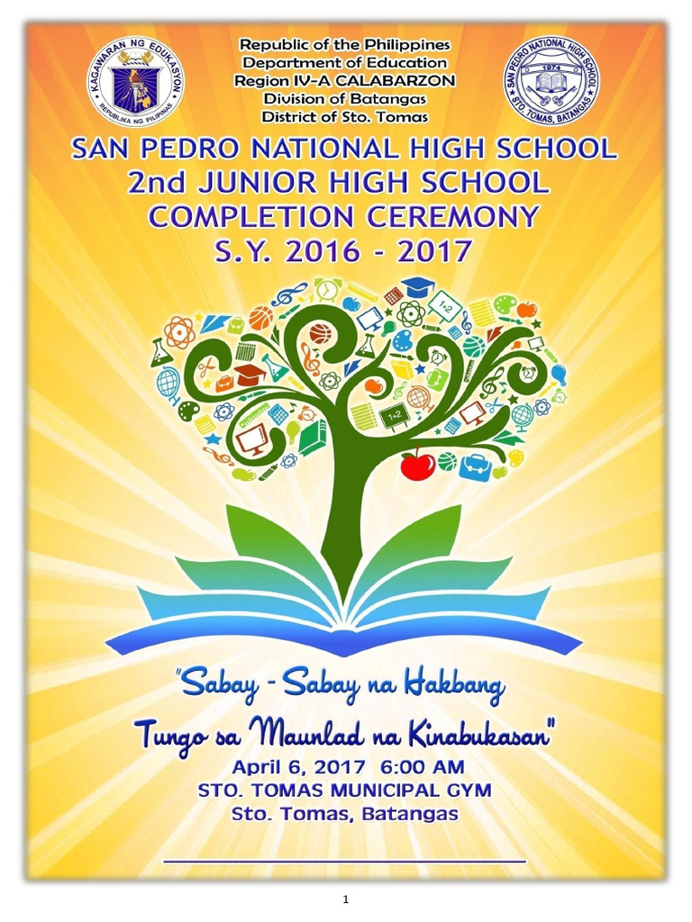 Souvenir Program Batch 2017 Pdf