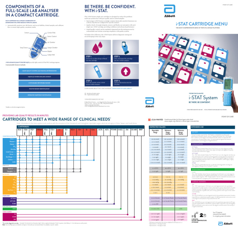 I-Stat Cartridge Catalogue Final | PDF
