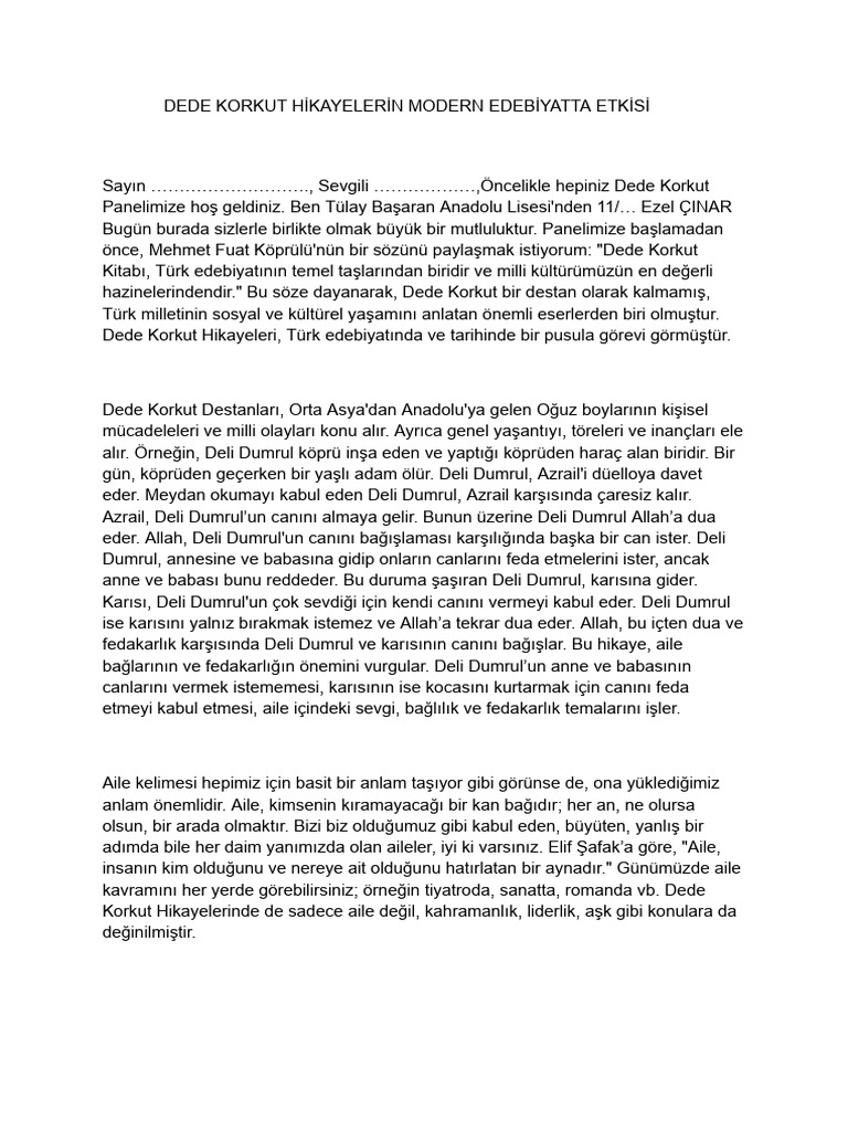 Dede Korkut Hikayeleri | PDF