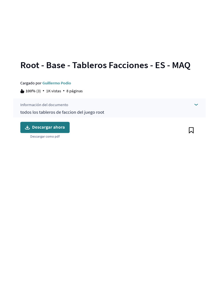 Root - Base - Tableros Facciones - ES - MAQ - PDF | PDF