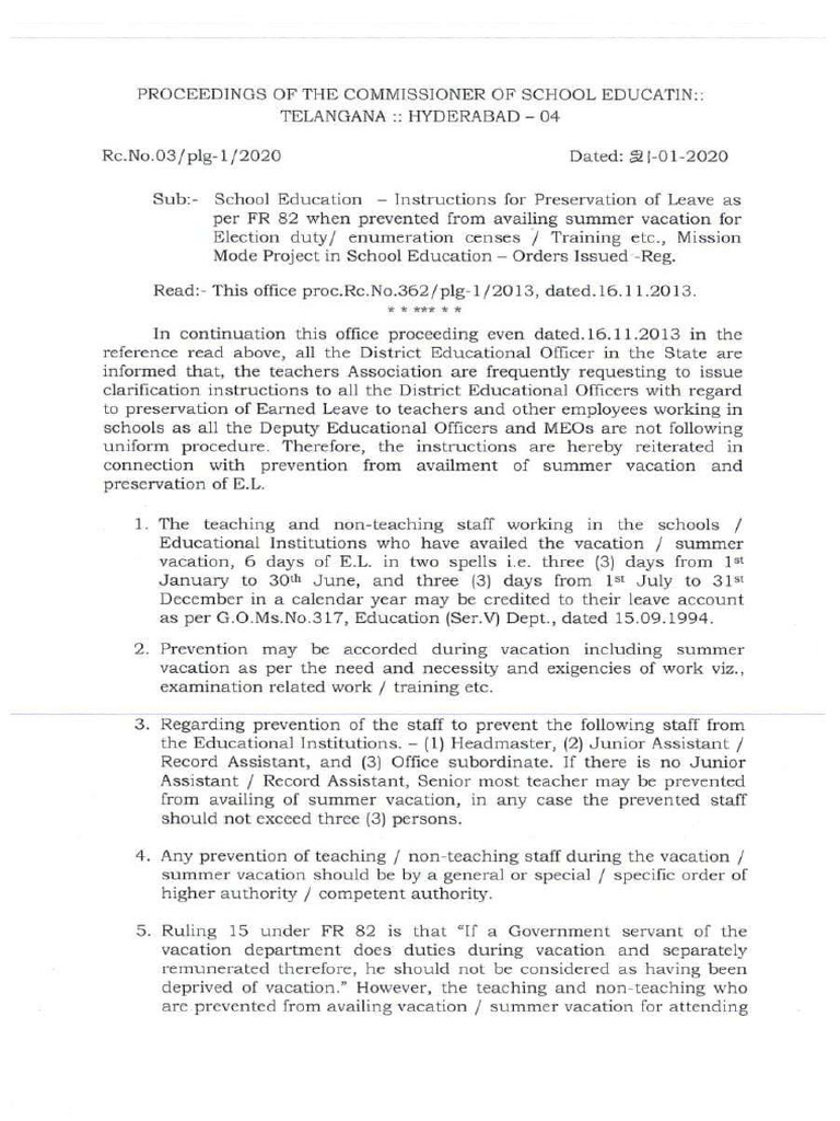 ELs Preservation Instructions Memo 03 | PDF