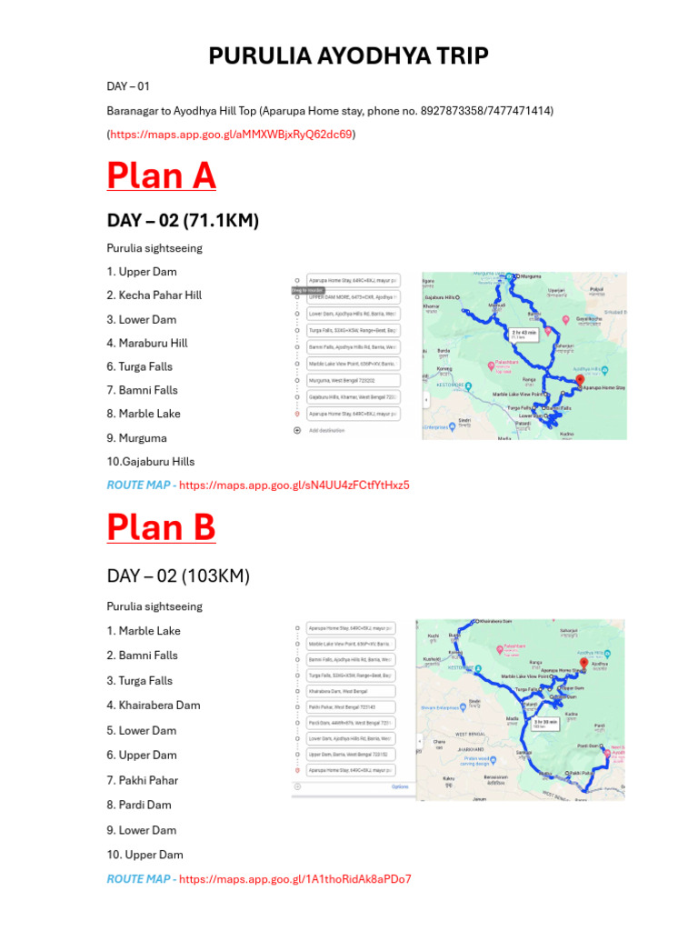 Purulia Trip | PDF | Travel