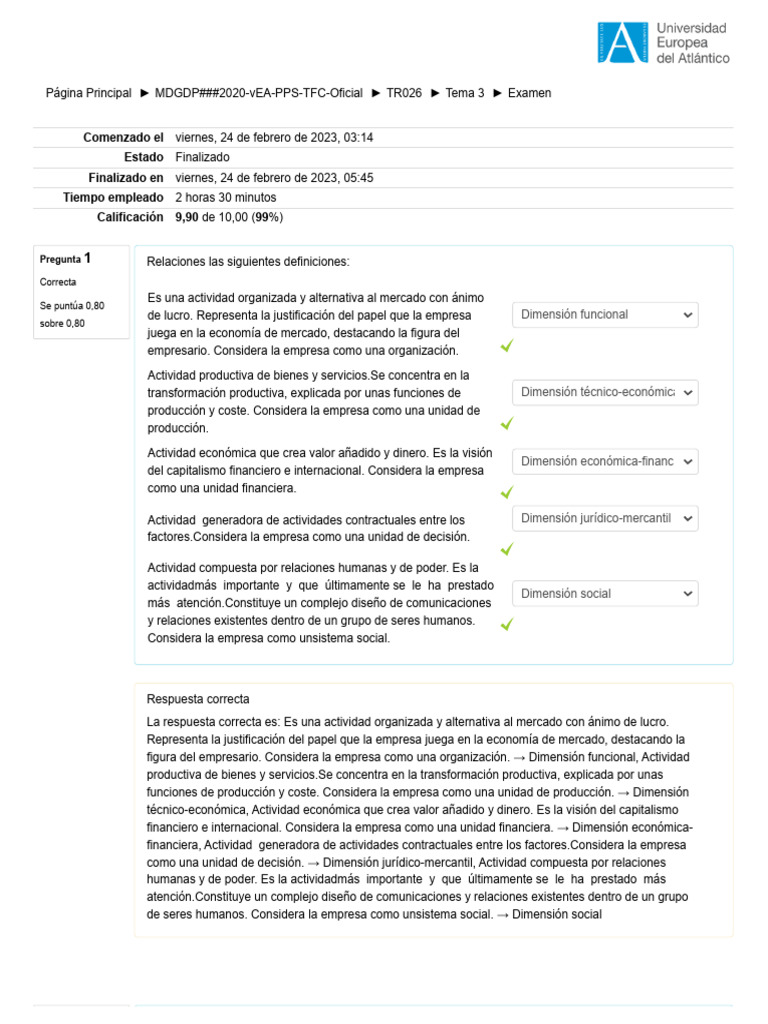 Examen TR026 | PDF | Setor privado | Negócios