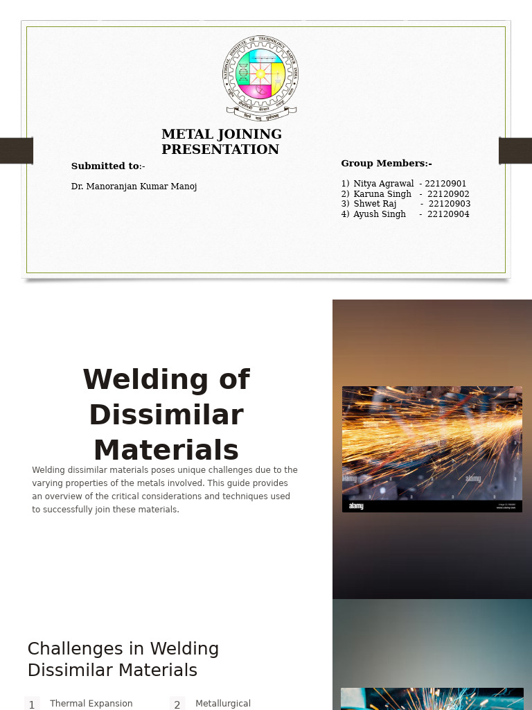 Welding Dissimilar Materials | PDF | Construction | Welding