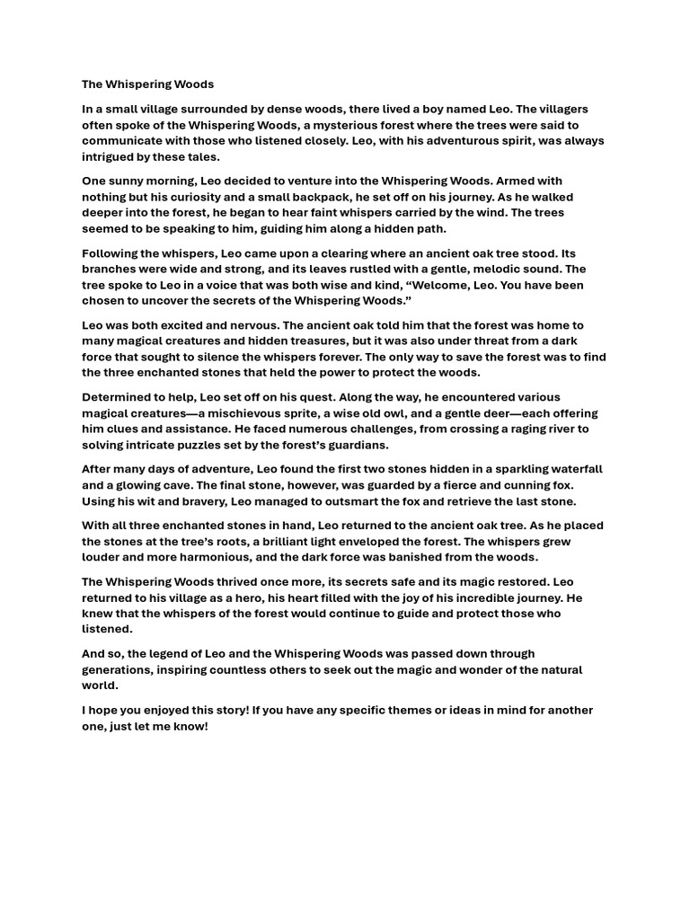 The Whispering Woods | PDF