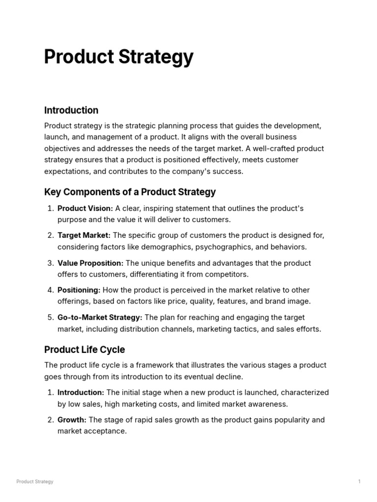 CH2 - Product Strategy | PDF