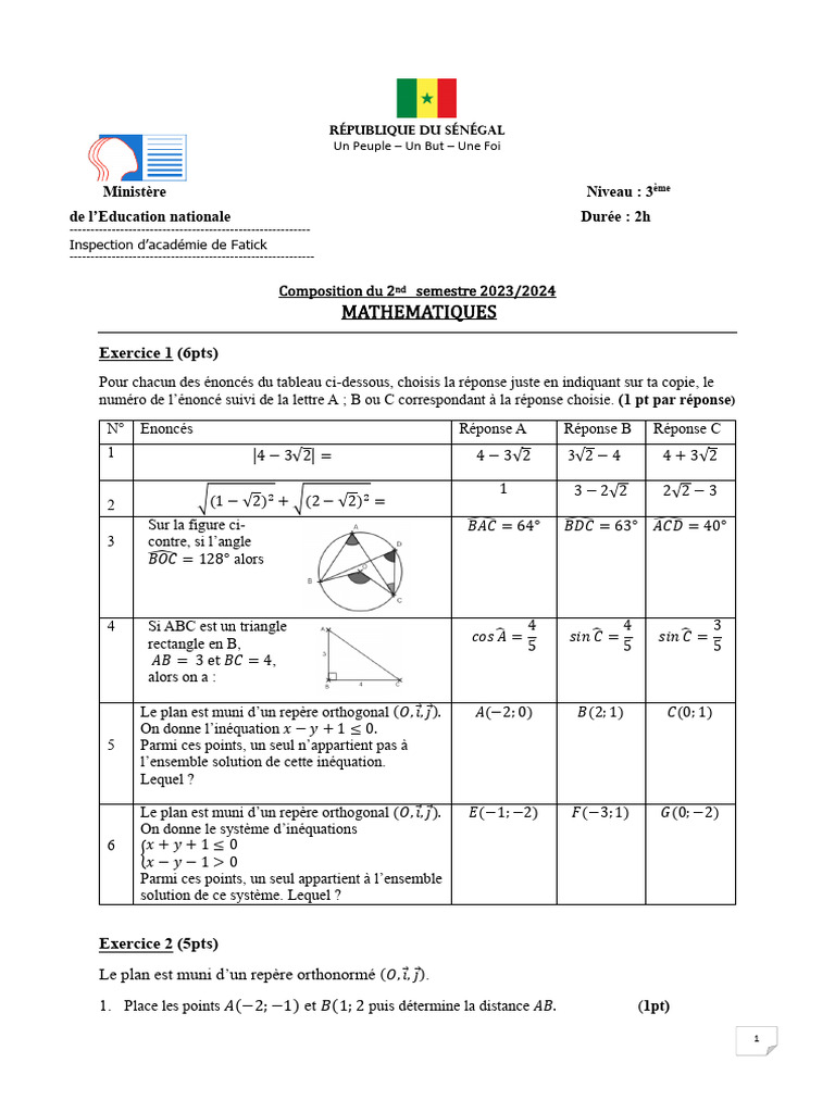 Composition 3eme IA | PDF