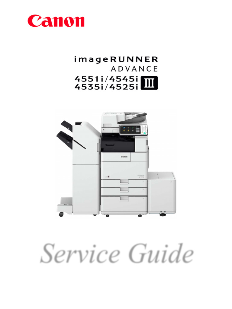 Imagerunner Advance 4500 III Series Service Guide Rev 2 | PDF