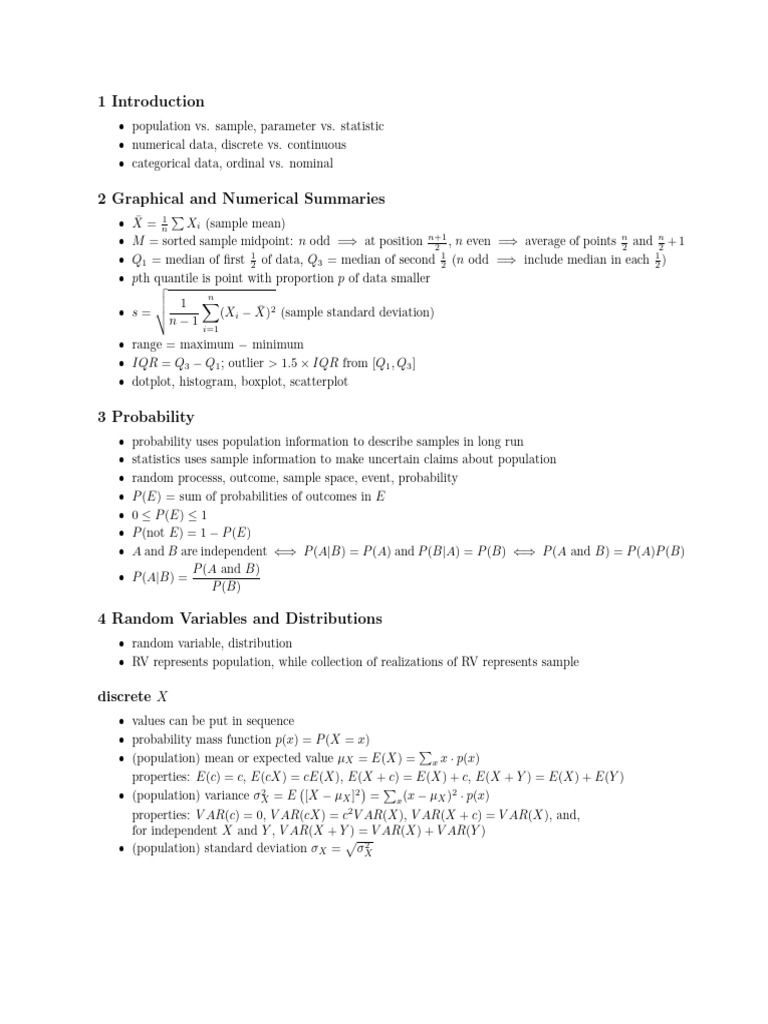Formulas | PDF
