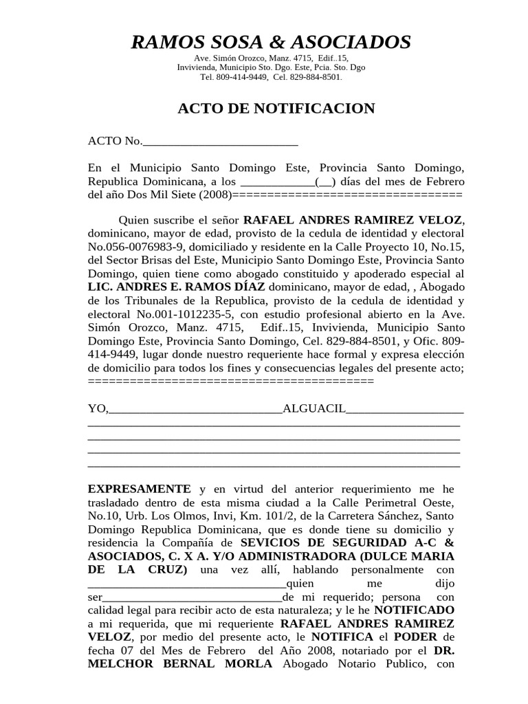 Notificación de Poder Legal en RD | PDF | Gobierno | Política