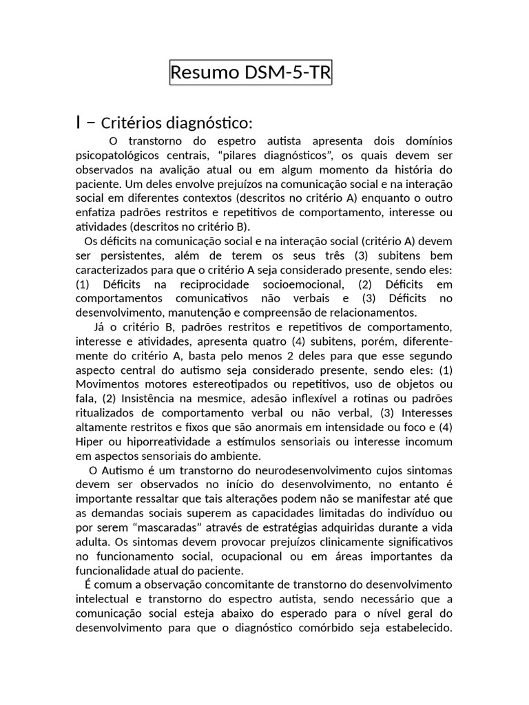 Resumo DSM | PDF