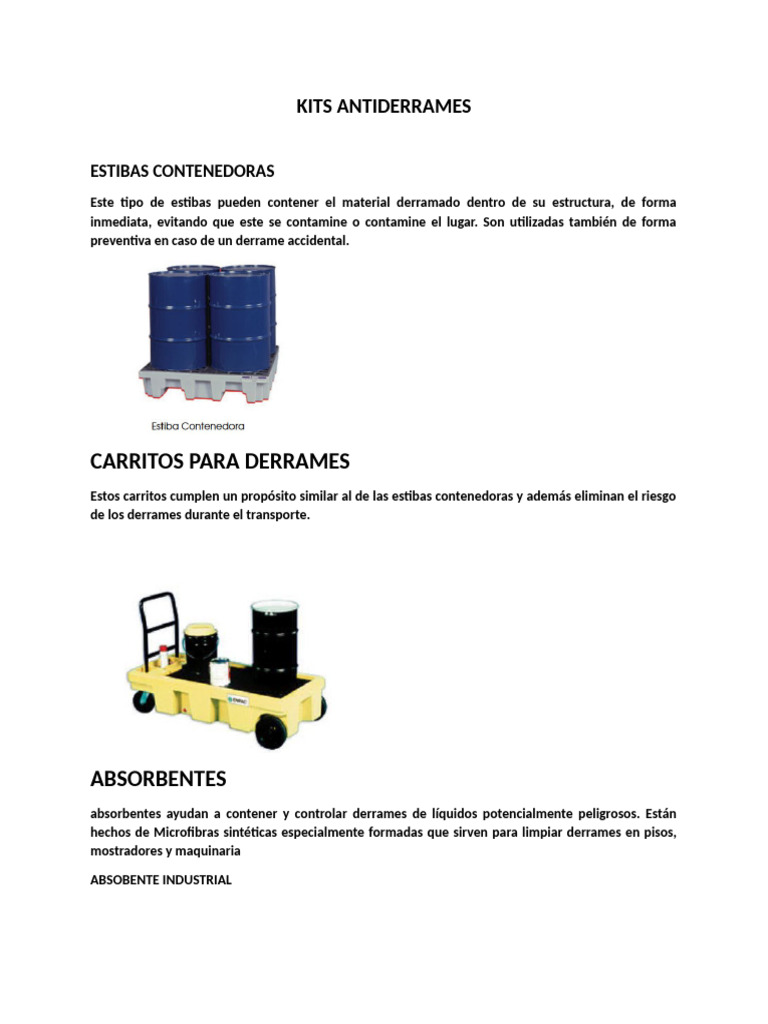 Kits Antiderrames | PDF