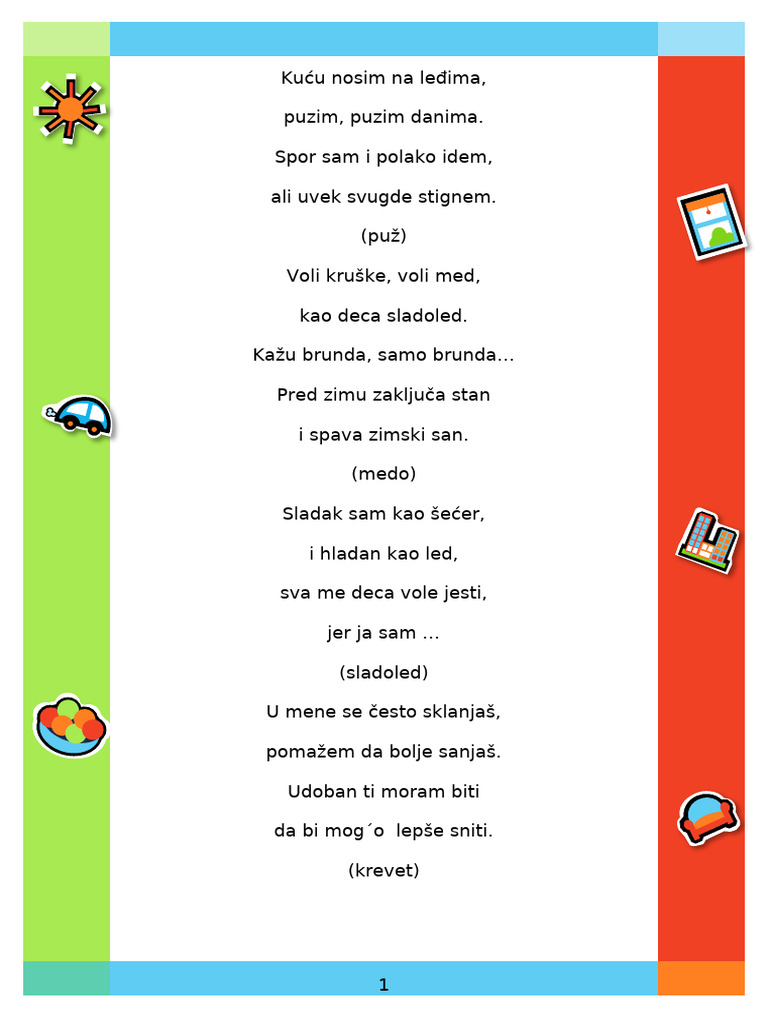 Zagonetke Za Decu | PDF