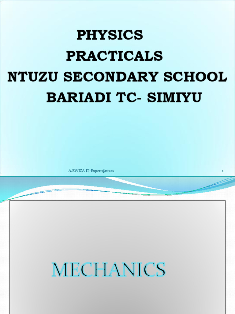 Physics Practicals Form Four | PDF