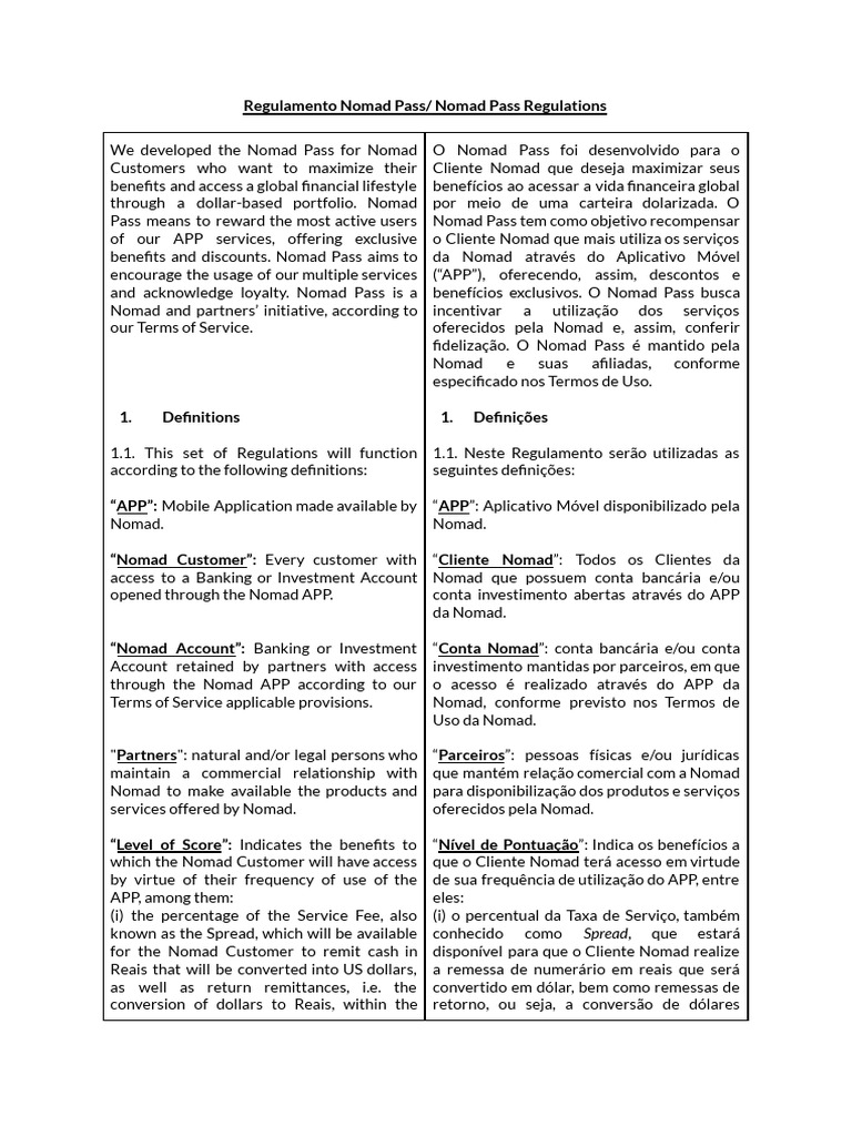 Nomad Regulation Nomad Pass 20240320 | PDF