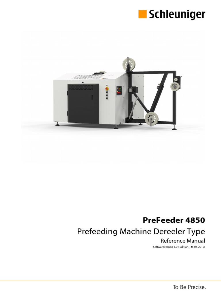 Prefeeding Machine Dereeler Type: Prefeeder 4850 | PDF