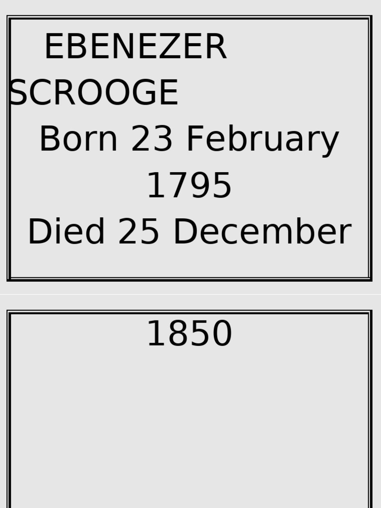 Ebenezer Scrooge | PDF