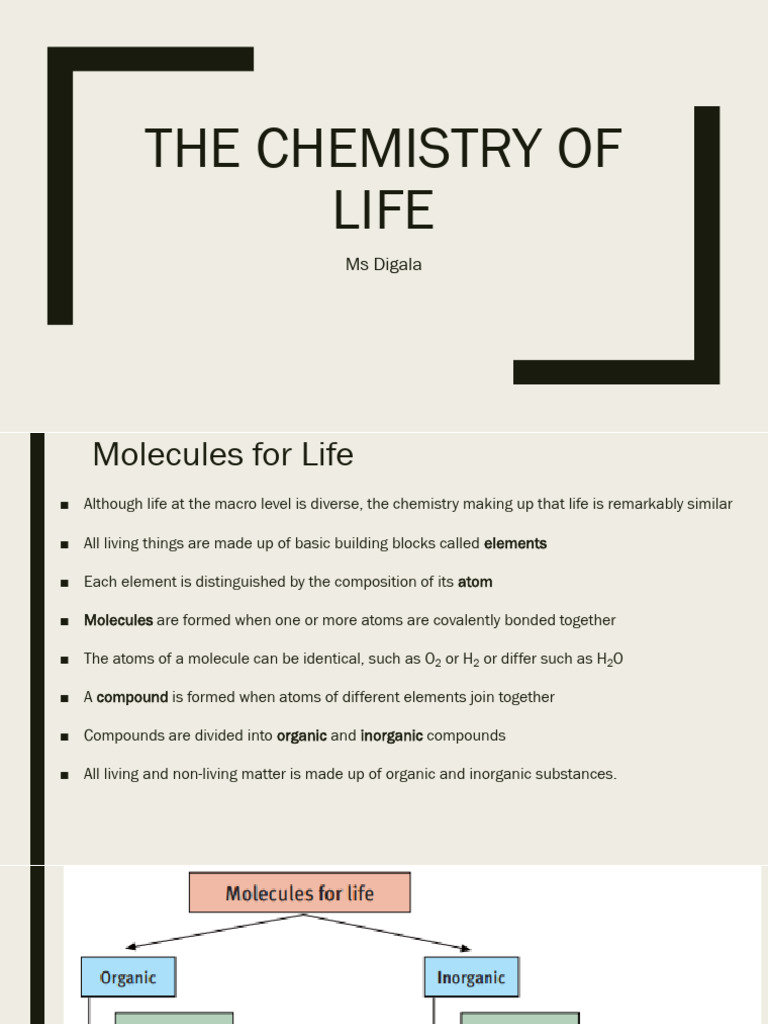 The Chemistry of Life | PDF