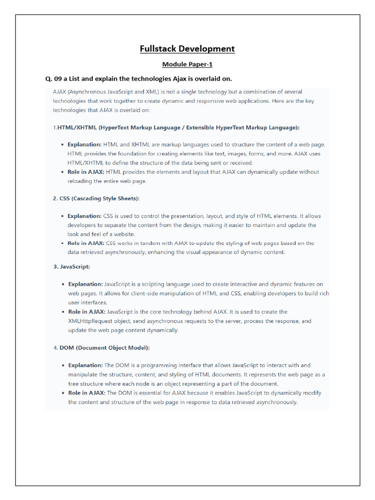 FSD - Module 5 | PDF