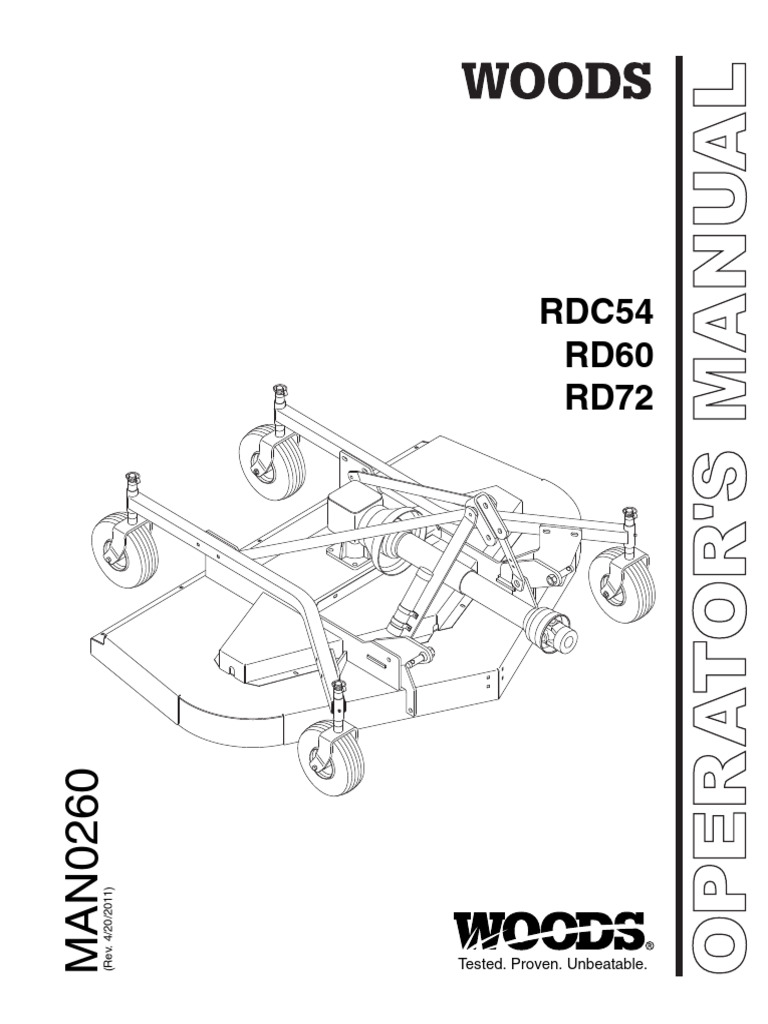 Woods RDC54-RD60-RD72 Heritage Rear Discharge Mower | PDF