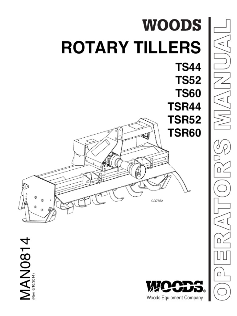 Woods Rotary Tillers TS44-TS52-TS60-TSR44-TSR52-TSR60 | PDF