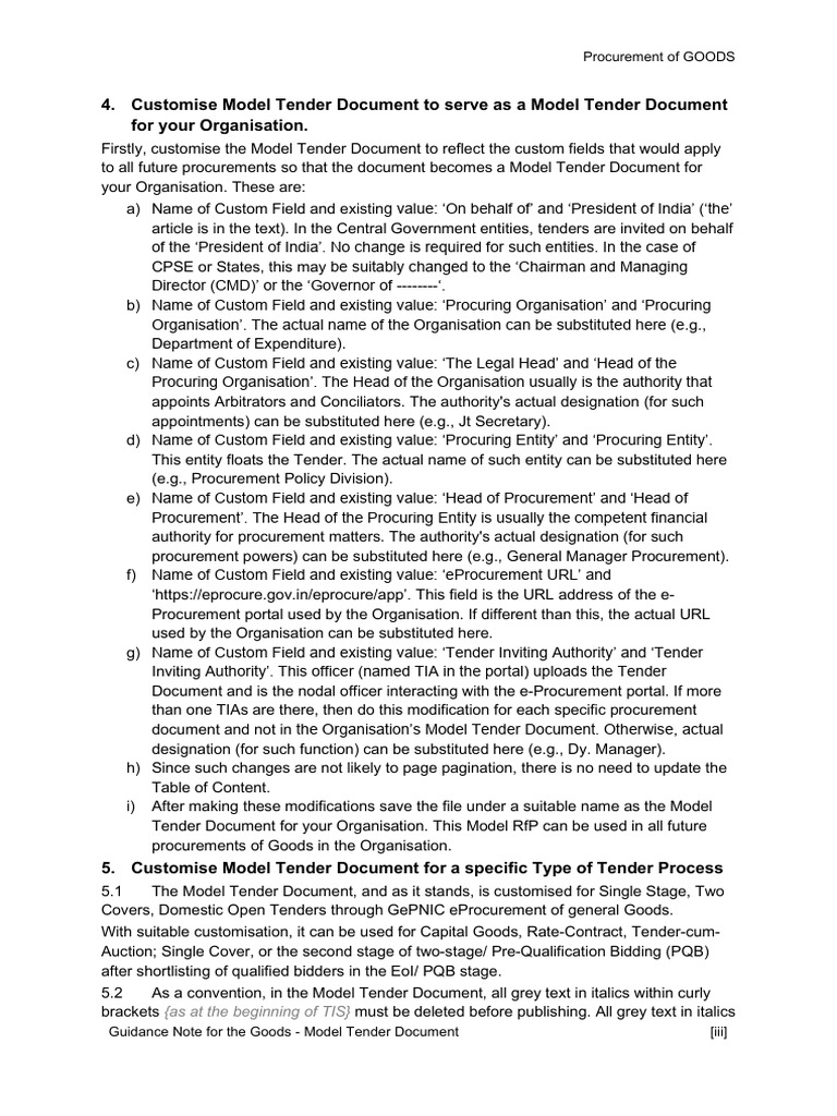 MTD Goods NIC-160 | PDF