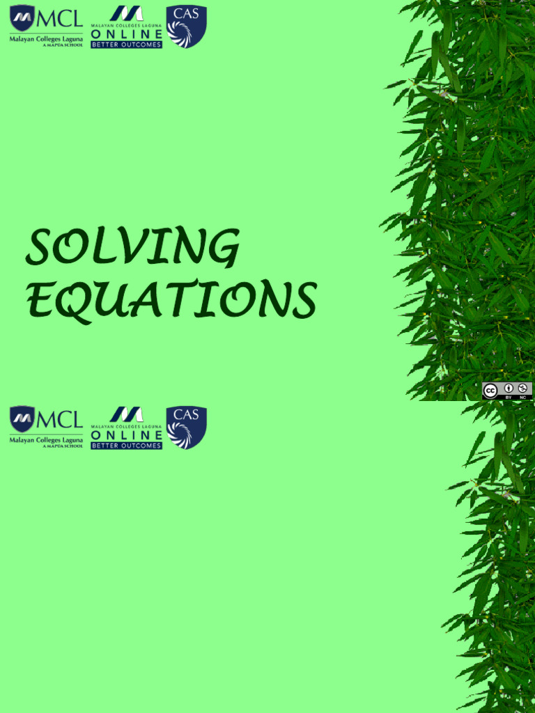 3 Solving Equations | PDF