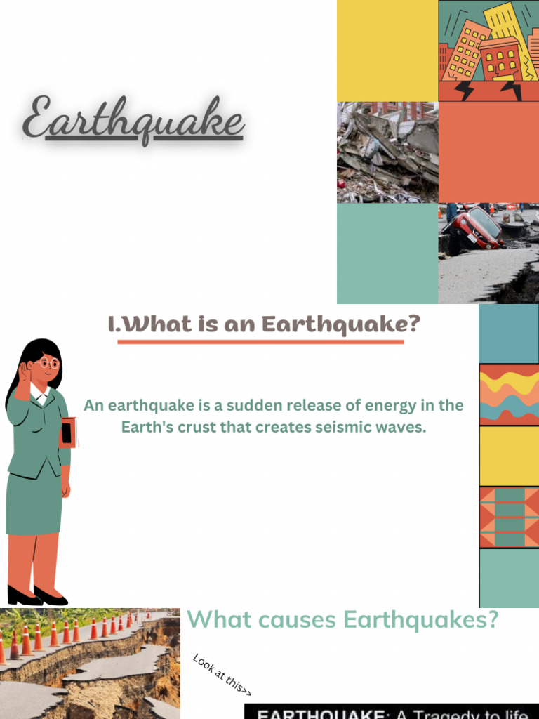 Earthquake Science Earth Science Education Presentation Warm Icon Style ...