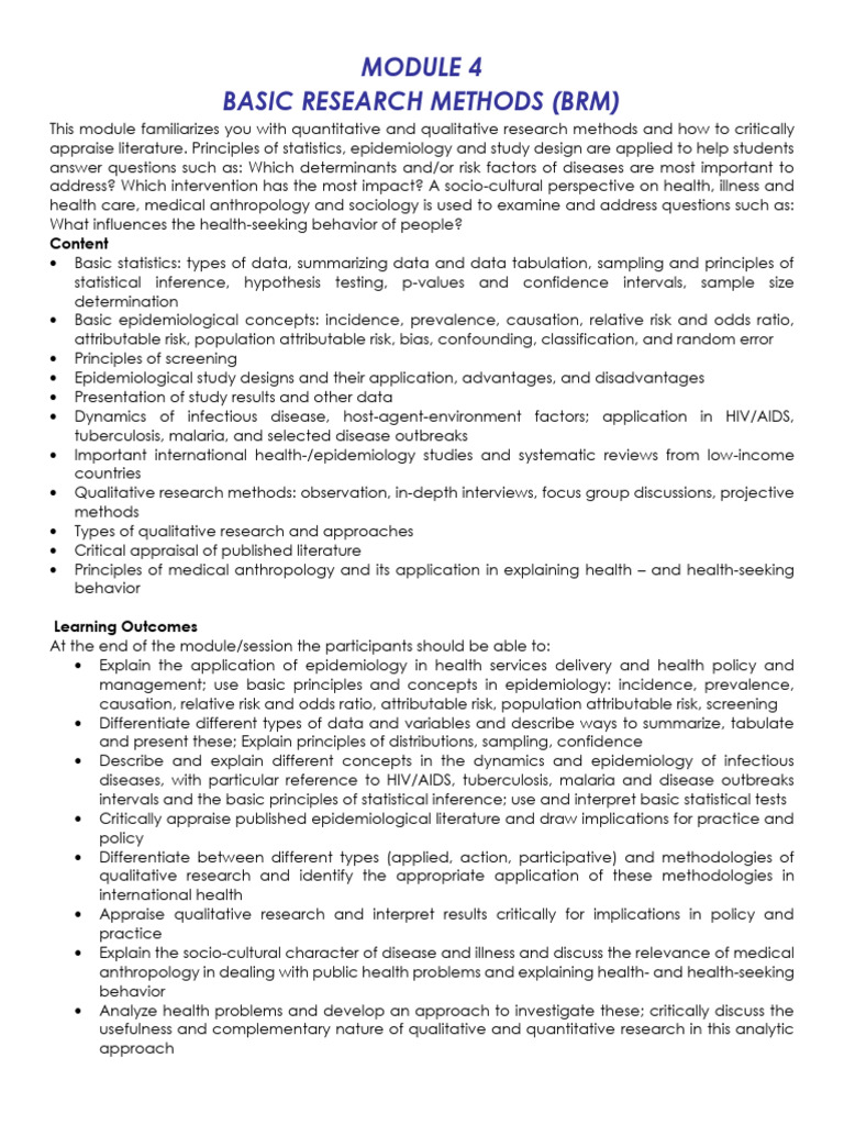 MODULE 4 KIT ROYAL TROPICAL INSTITUTE | PDF