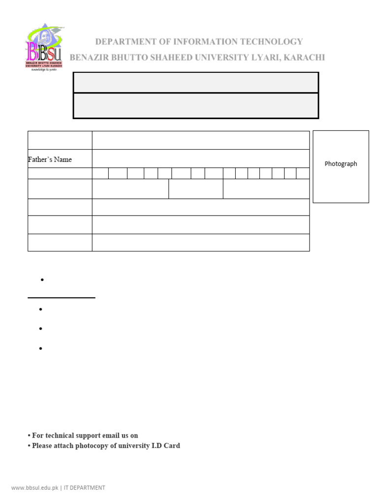 BBSUL Smart University Form (Students) | PDF