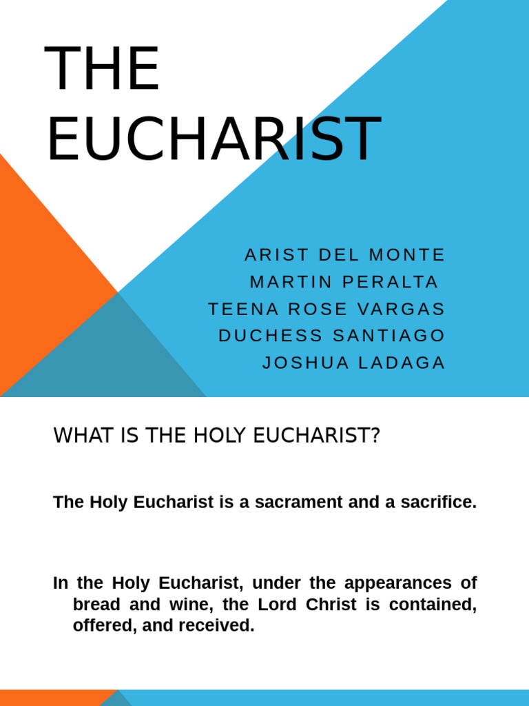 The Eucharist | PDF