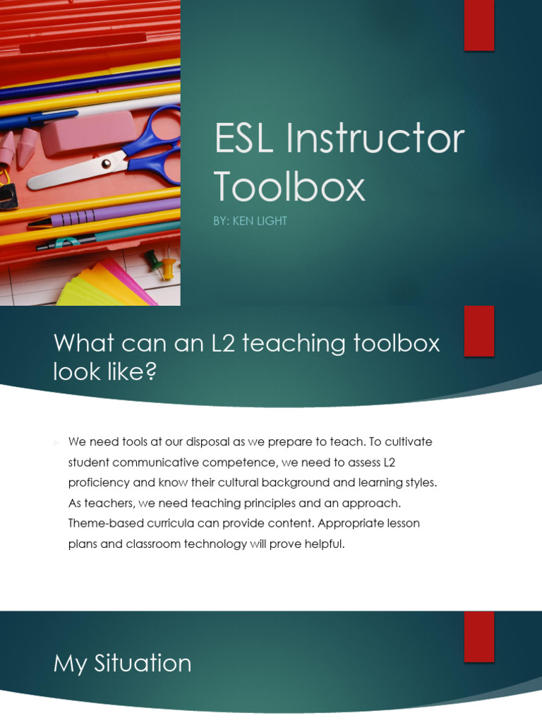 New ESL Instructor Toolbox | PDF