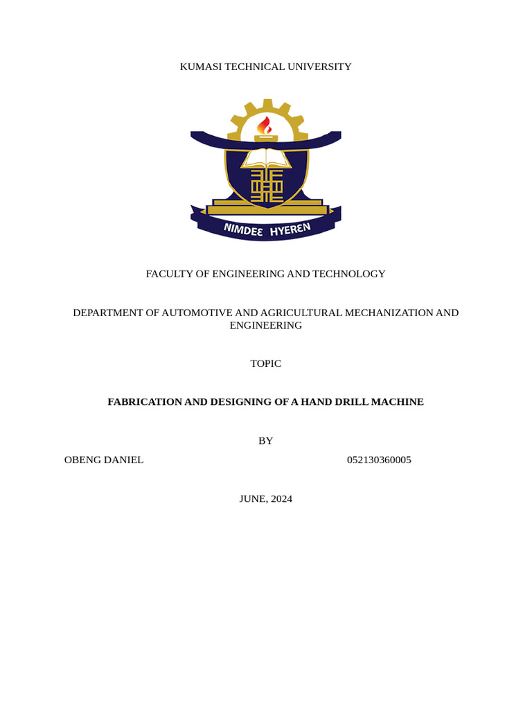 My Final Project Report 1 | PDF | Gear | Drill