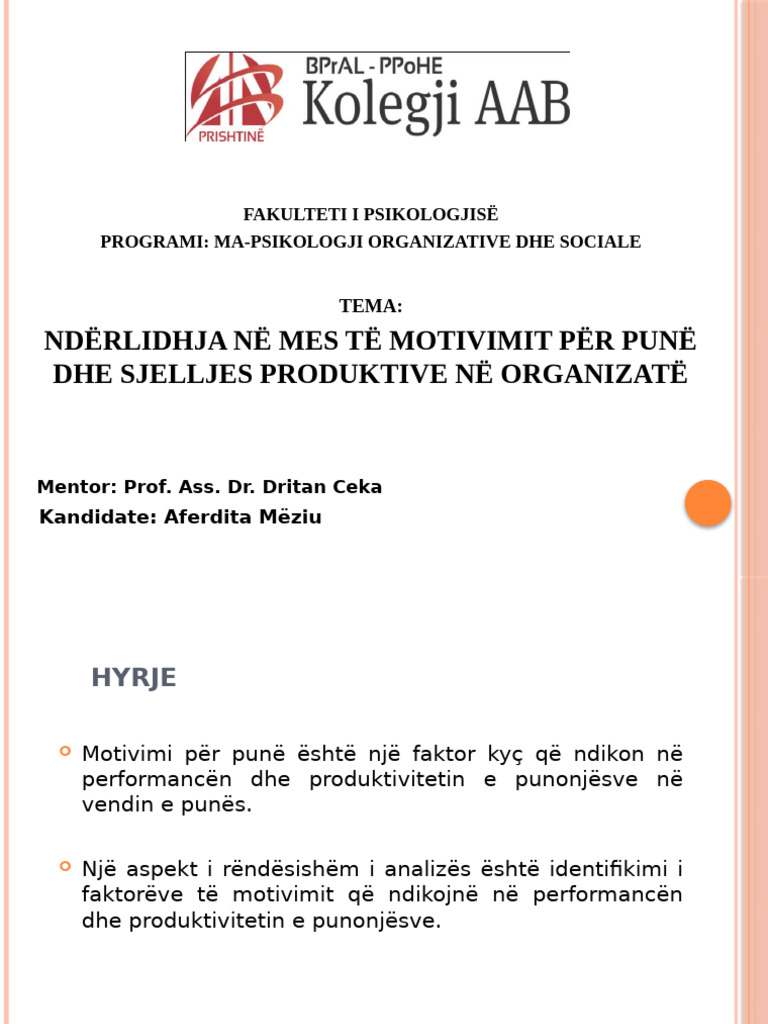 Prezantimi | PDF | Career & Growth
