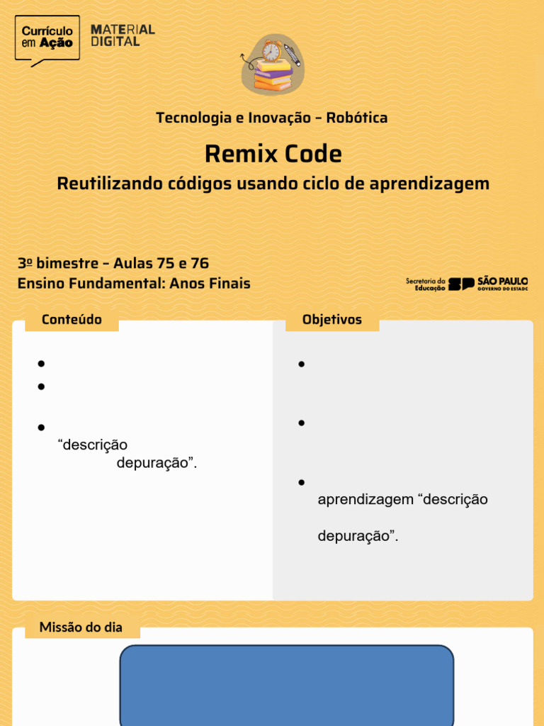 Remix Code: Reutilizando Códigos Usando Ciclo de Aprendizagem | PDF