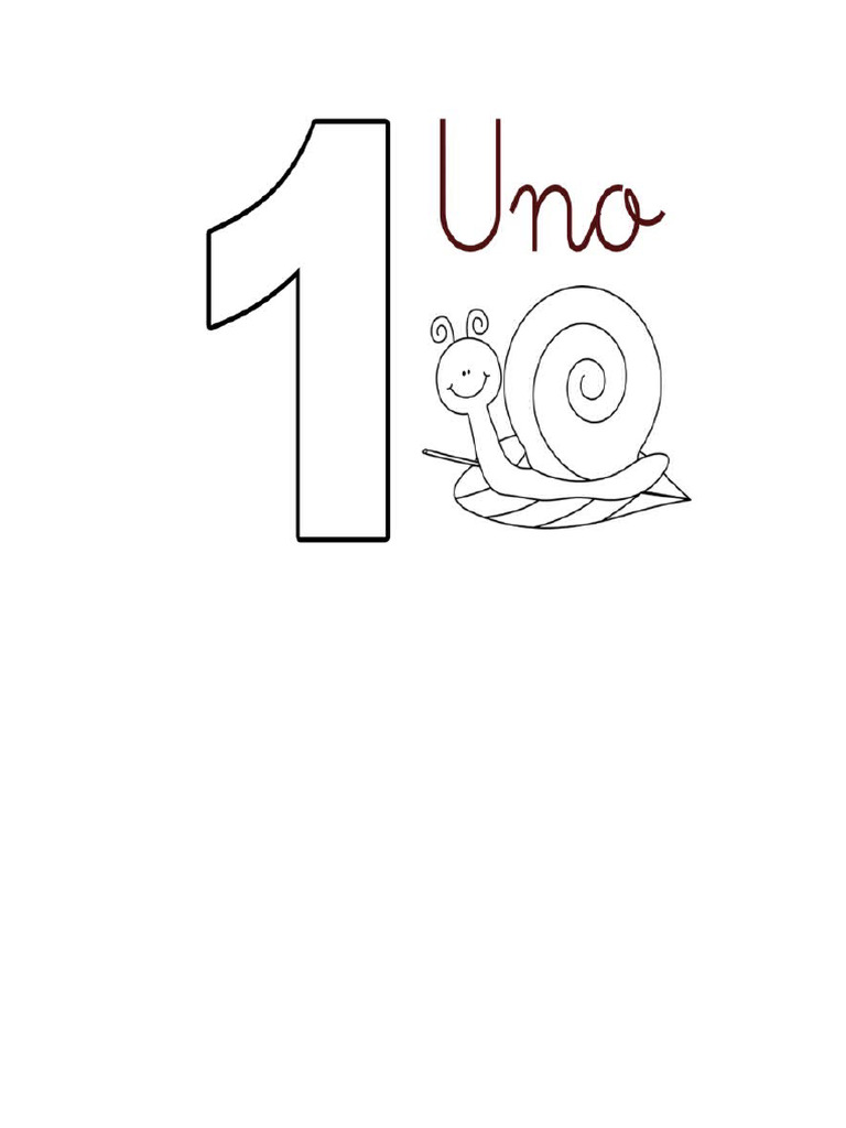 Los Numeros 1 Al 5 | PDF