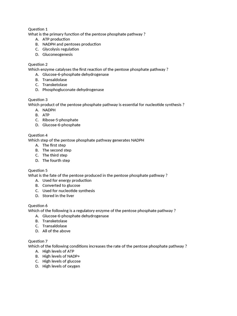 Quiz 8 Biochemistry | PDF