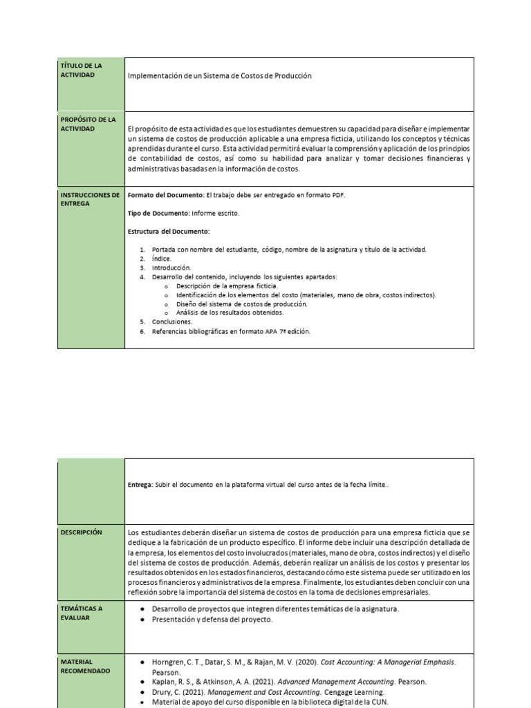 Aca Contabilidad de Costos | PDF