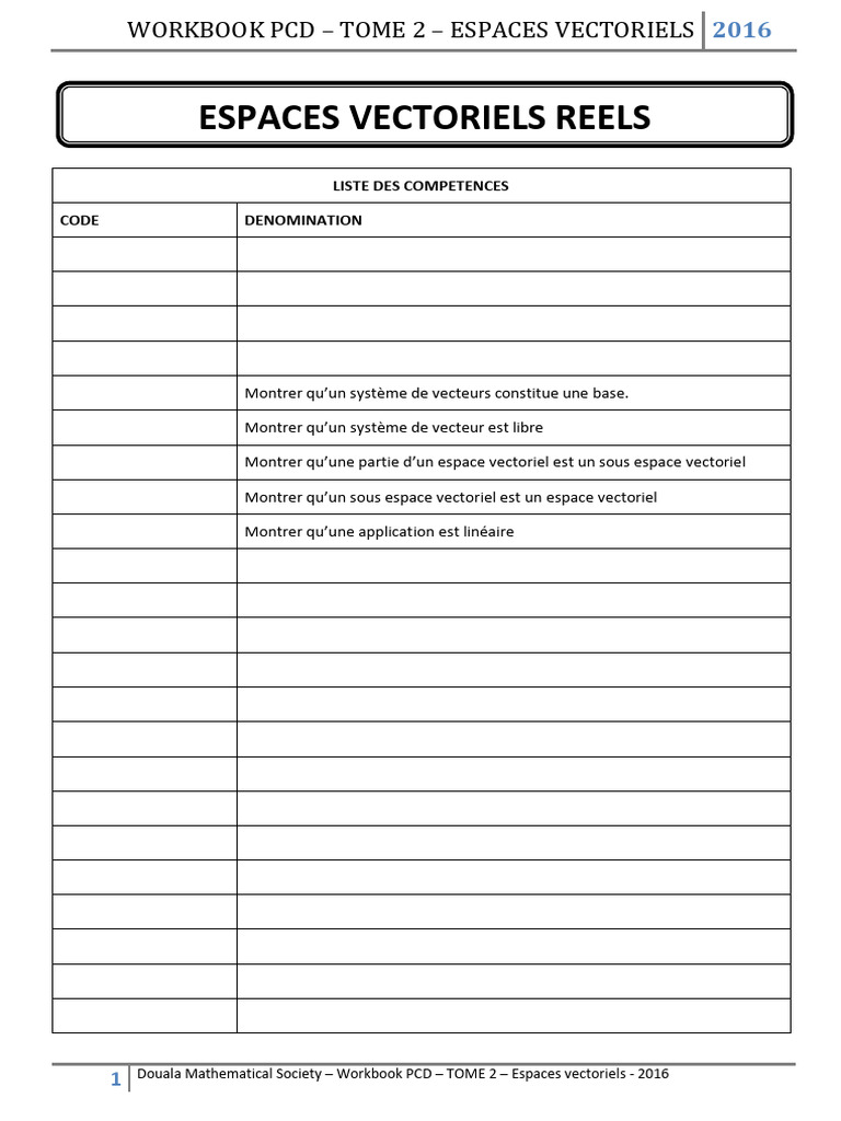 Espace Vectoriel | PDF