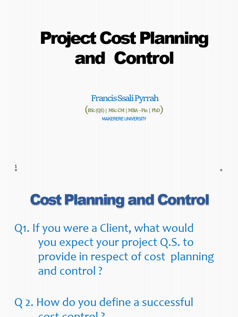 Cost Control | PDF | Cost Accounting | Valuation (Finance)