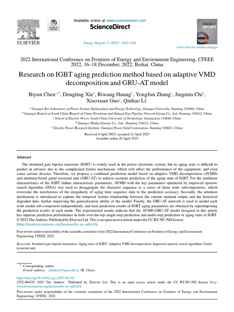 Research On IGBT Aging Prediction Method Based On Adaptive VMD ...